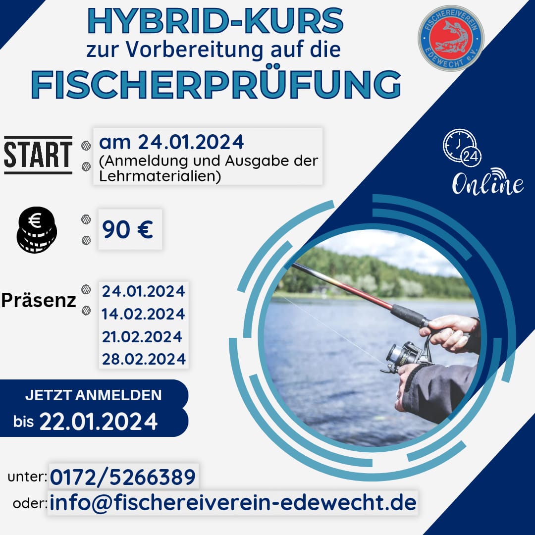 Fischerkurs 2024 – Fischereiverein Edewecht e.V.